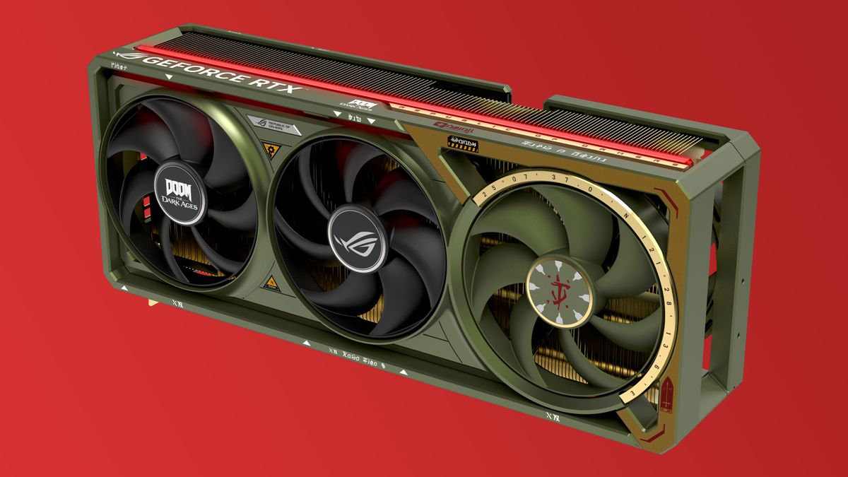 This Doom-themed Asus RTX 5080 is here just in time for some medieval ...