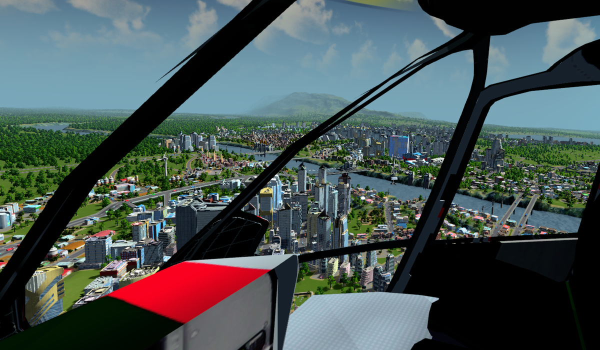 Fly a modded chopper through Cities: Skylines | PC Gamer