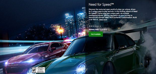 Xbox One Store reveals Need For Speed release date and features ...
