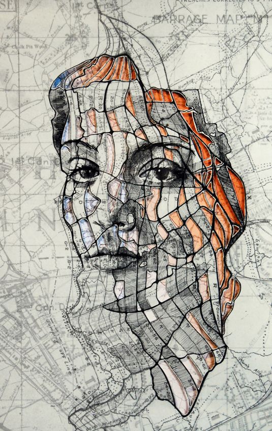 Beautiful portraits made of maps | Creative Bloq