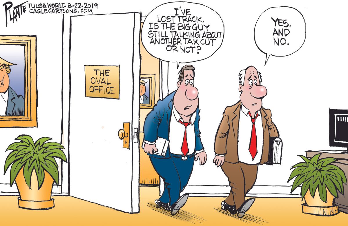 Political Cartoon U.S. Trump Tax Cuts Flip Flips Confusing Rhetoric ...