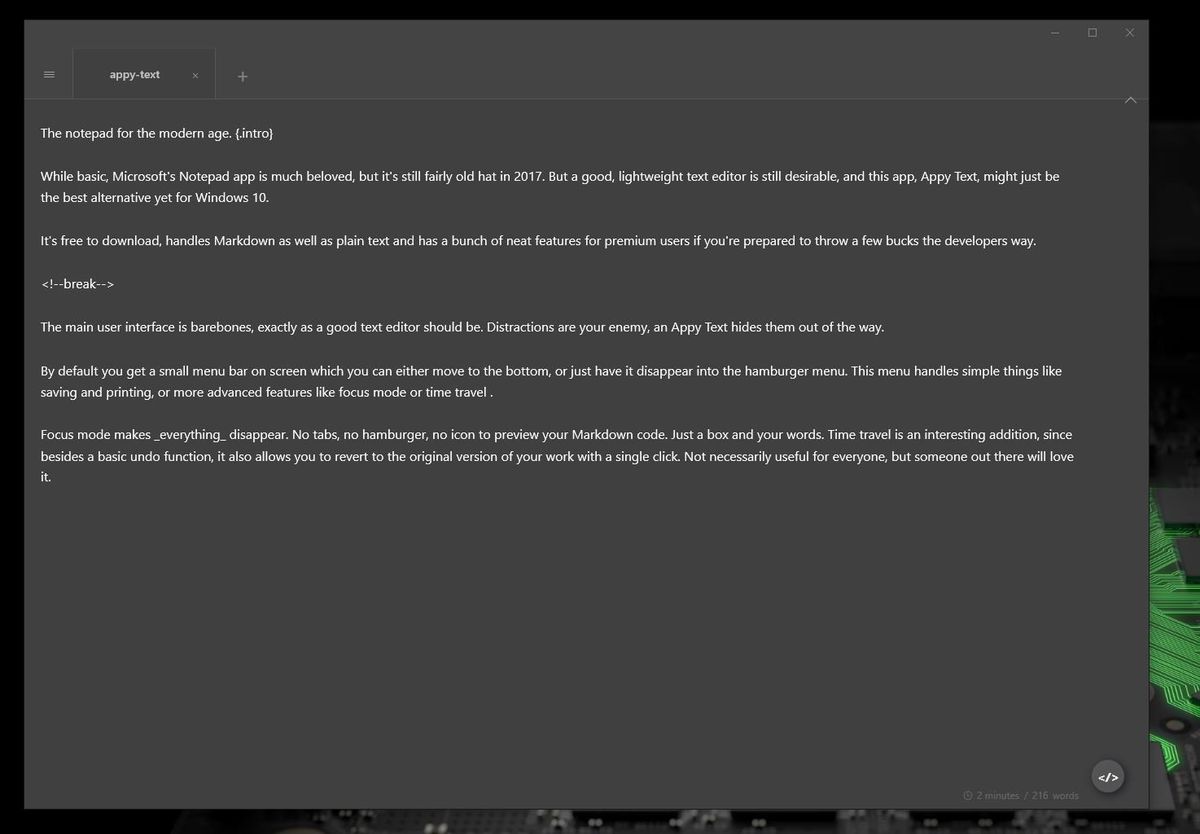 Appy Text for Windows 10 is your new best Notepad replacement | Windows ...