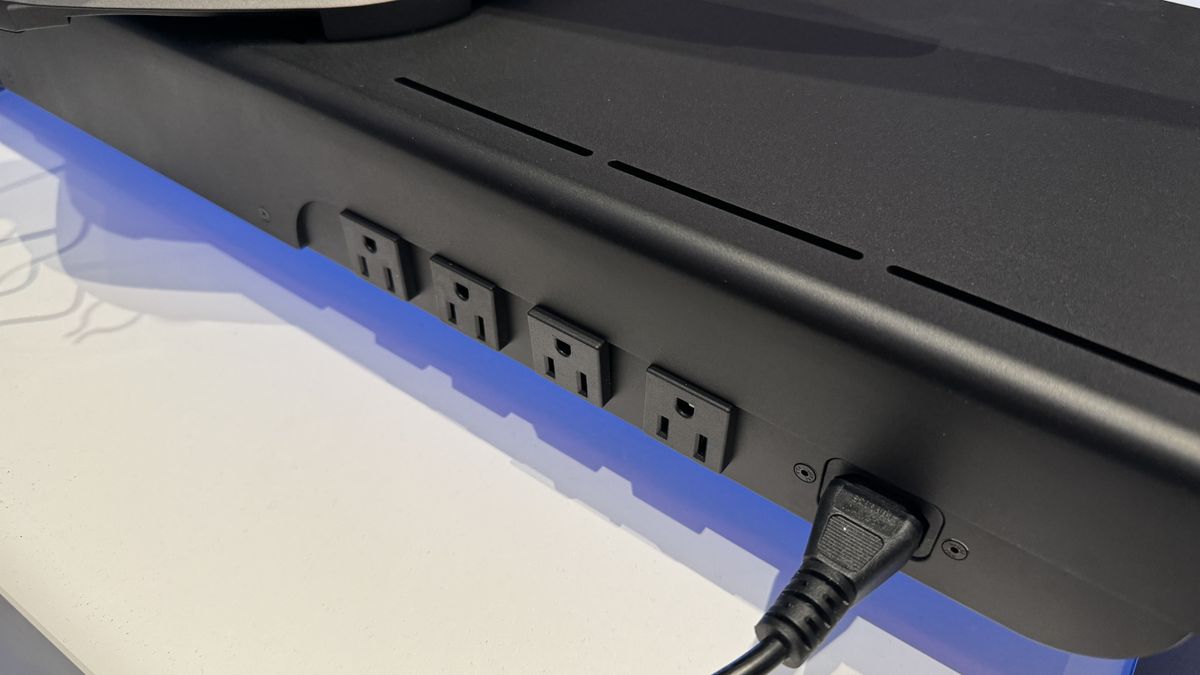 Cooler Master's Pro Station monitor riser has a built-in soundbar and a ...