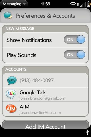 Messaging - In pictures: Every Palm Pre screen reviewed - Page 2 ...