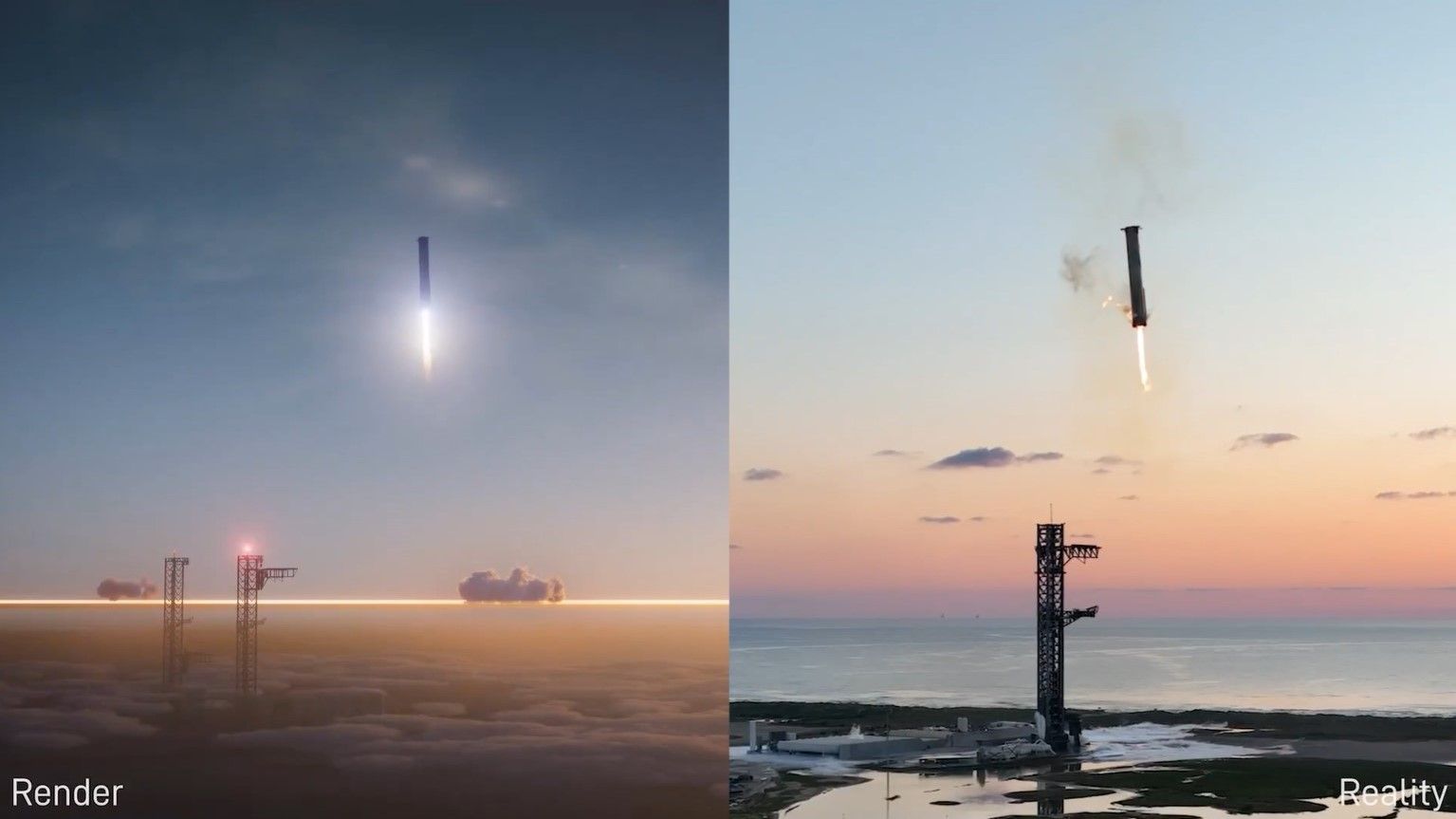 SpaceX's epic Starship Super Heavy rocket catch looked just like the ...