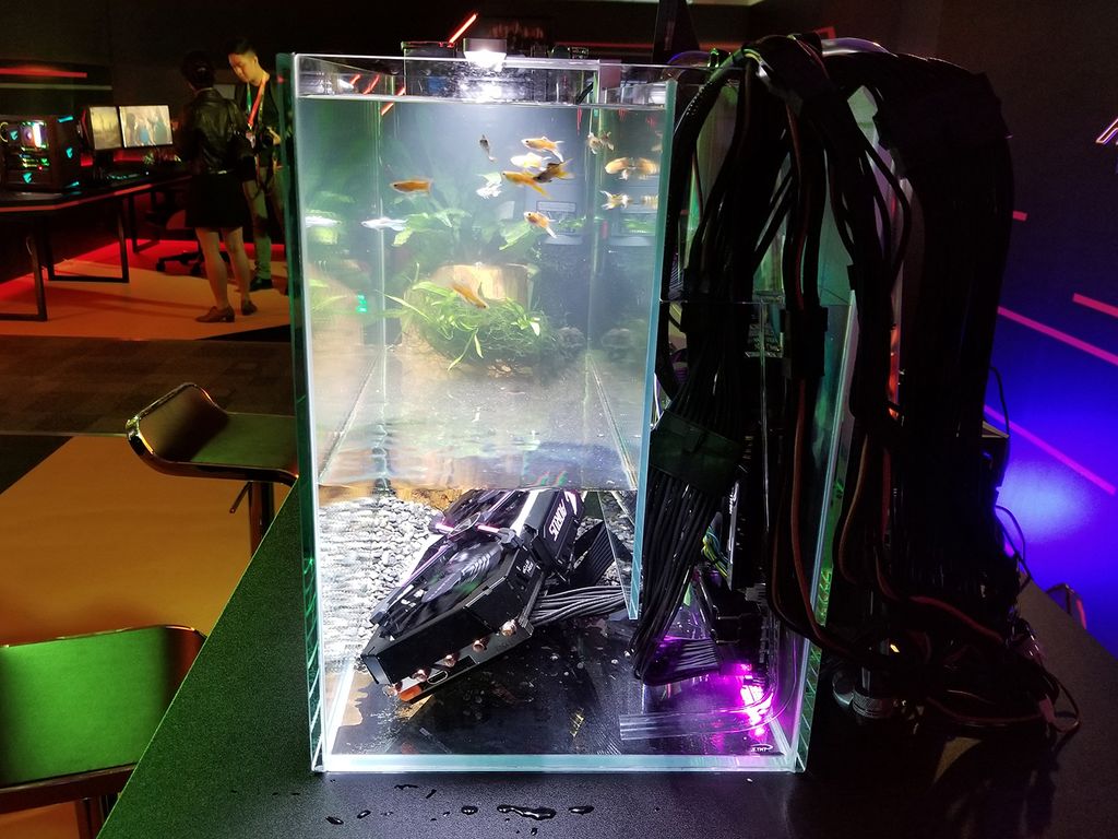 Gigabyte’s Custom PC Houses Fish Above a Submerged System | Tom's Hardware