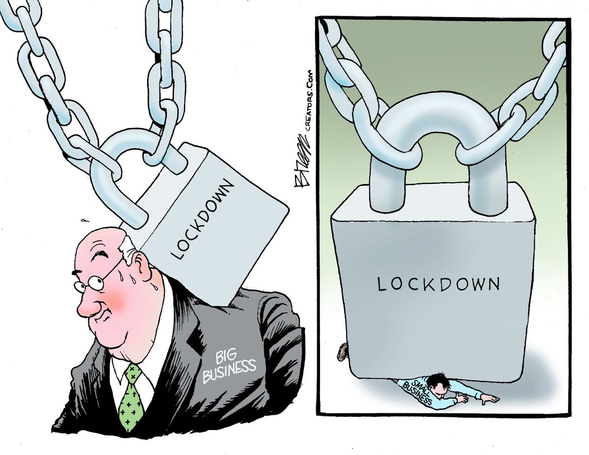 Editorial Cartoon U.S. PPP big small business lockdown bailout | The Week