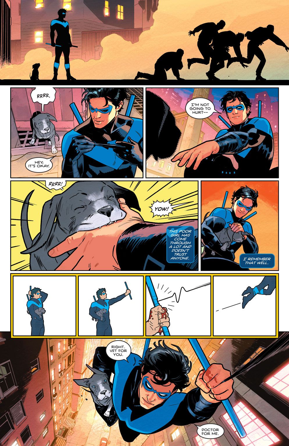 Nightwing saves a puppy in preview of his first Infinite Frontier ...
