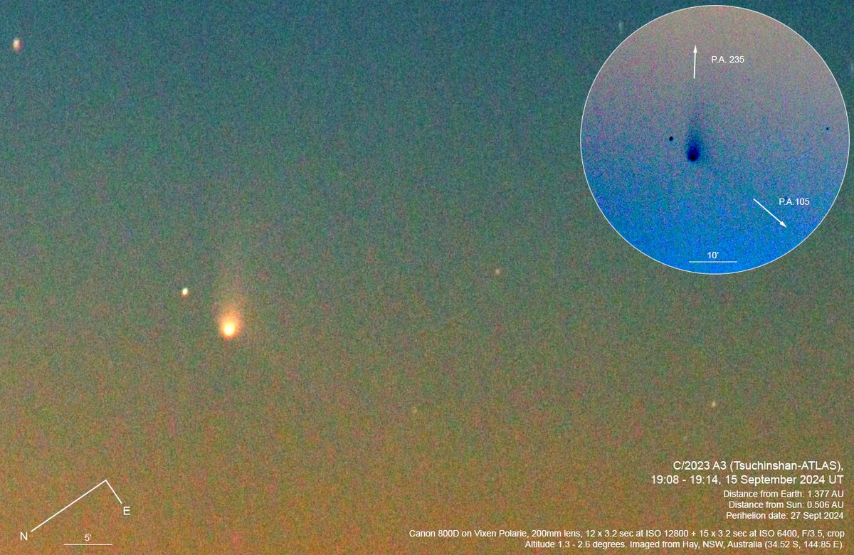 Comet Tsuchinshan-ATLAS nears the sun this month. Will it be visible to the naked eye? | Space