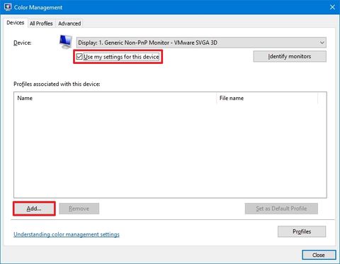 How to find the correct monitor color profile on Windows 10 | Windows ...