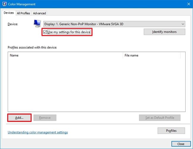 How to find the correct monitor color profile on Windows 10 | Windows ...