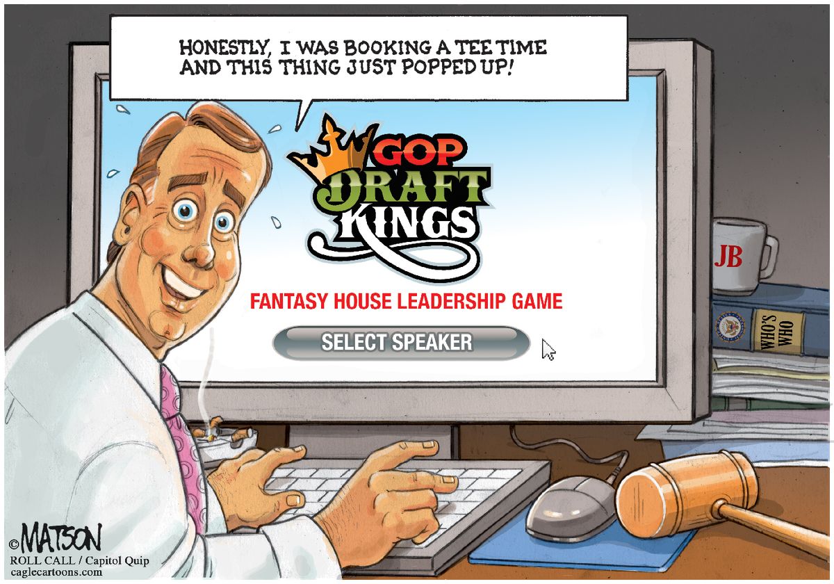 Political cartoon U.S. GOP House Speaker | The Week