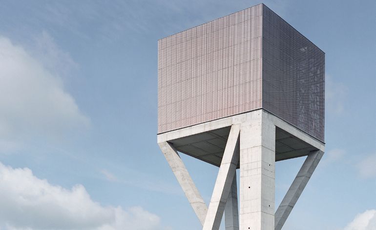 Water towers are getting a wash and brush-up my modern architectural ...