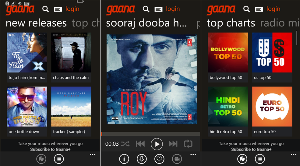 Popular Indian music streaming service Gaana continues updating their ...