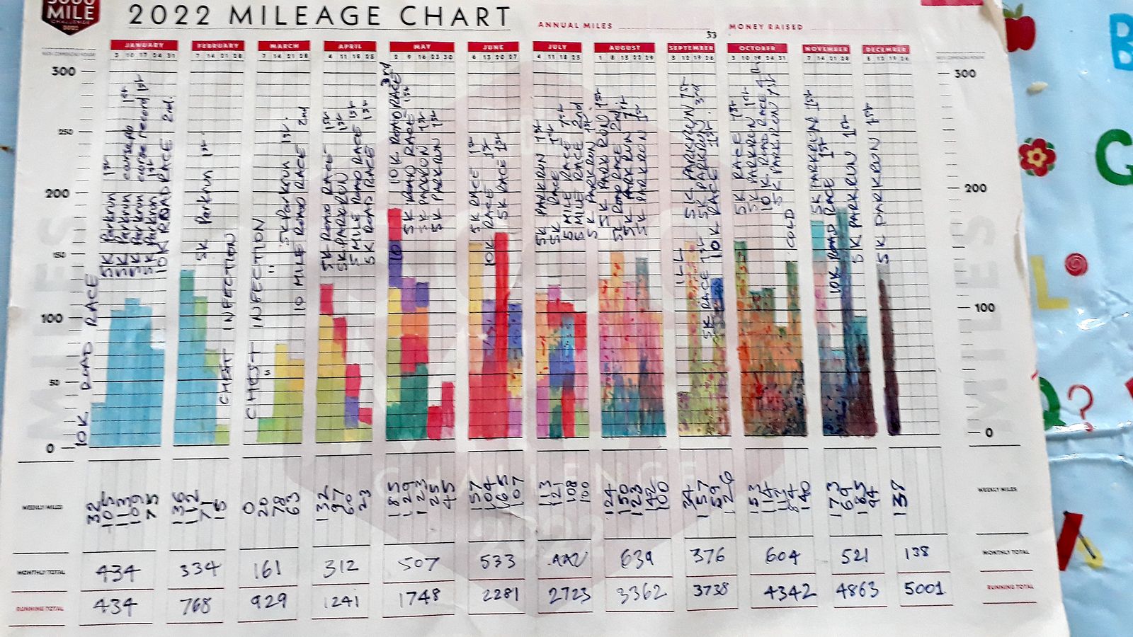 Analogue Strava - the best and most colourful 2022 mileage charts of ...