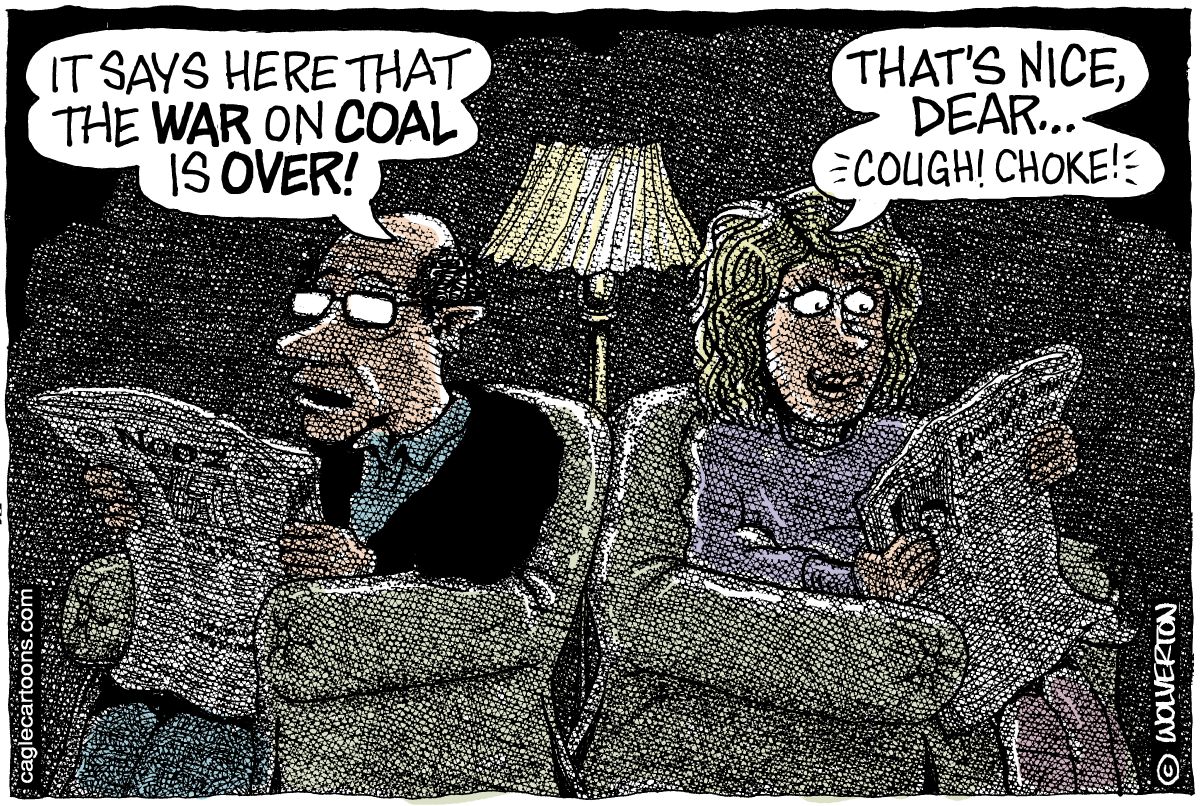 Political cartoon U.S. Trump Clean Power Plan climate change coal | The ...
