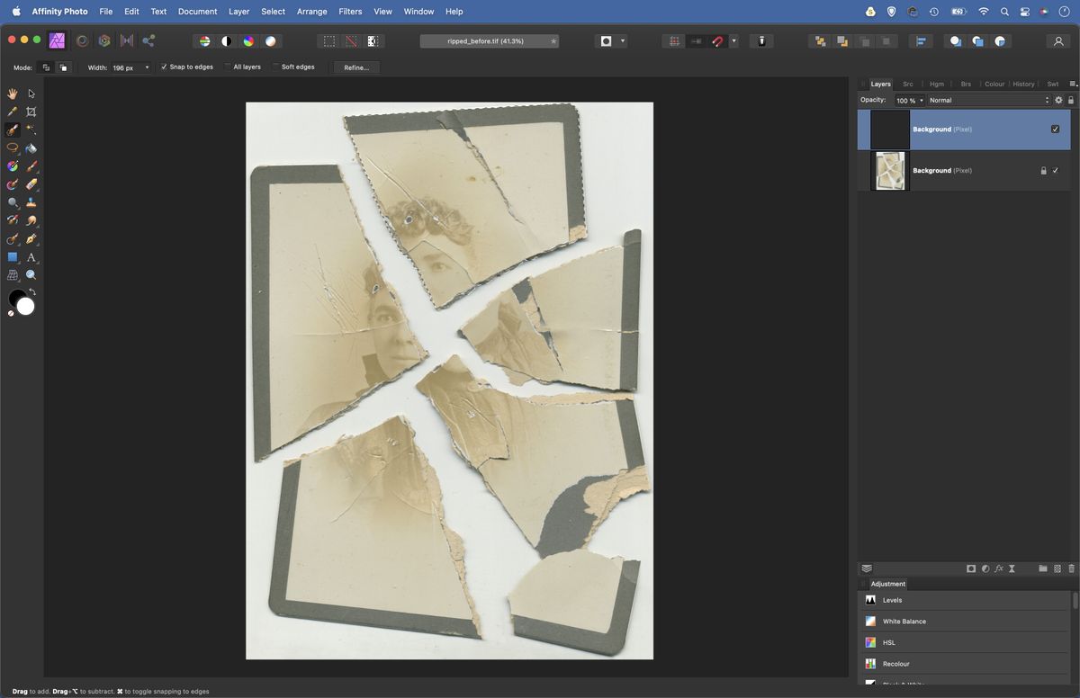 Repair and retouch your damaged prints in Affinity photo | Digital ...