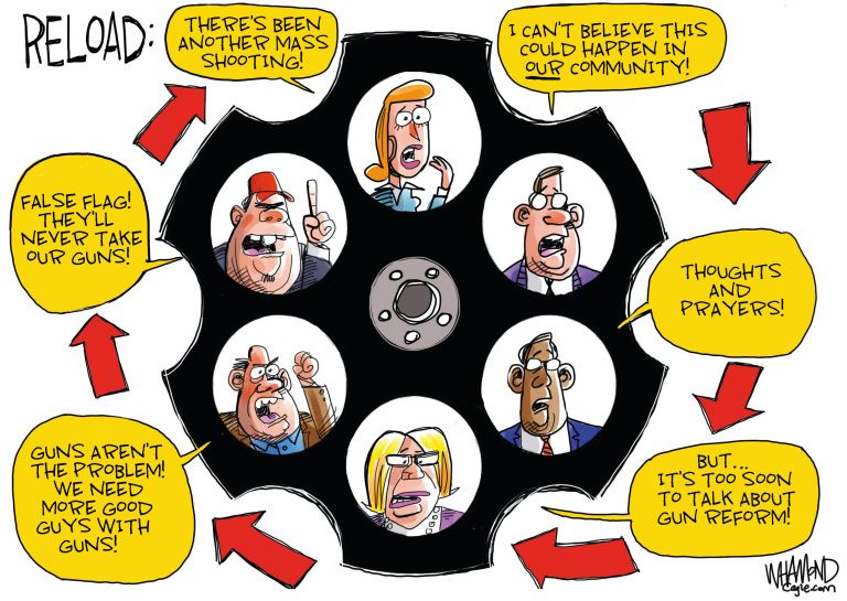 5 somber cartoons about America's latest gun tragedy | The Week