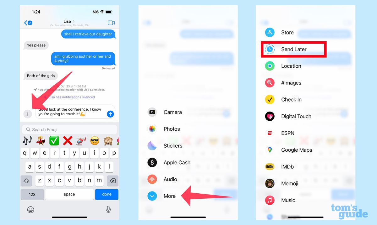 How to schedule iMessages in iOS 18 | Tom's Guide