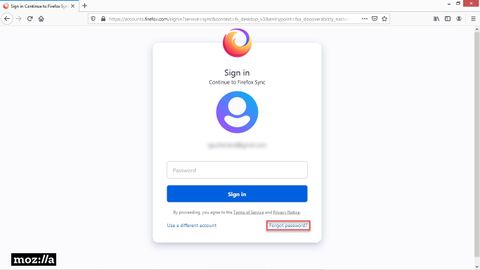 How to change your Mozilla Firefox password or recover your account ...