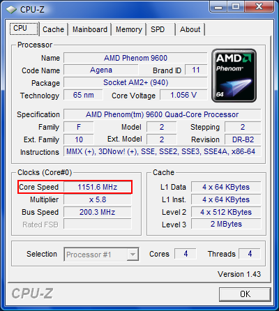 Power Consumption - 21 Watts When Idle - AMD Phenom 9600 Black Edition ...