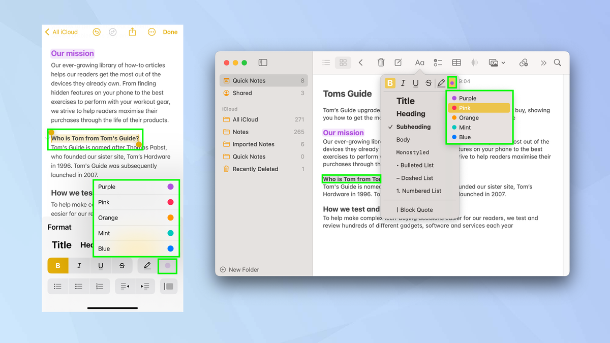 How to create neater Notes in iOS 18 and macOS Sequoia | Tom's Guide