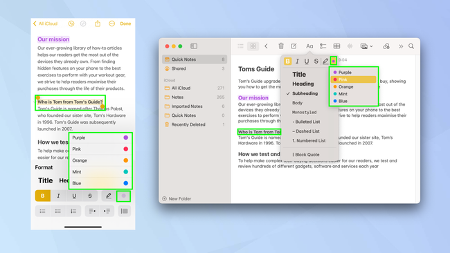 How to create neater Notes in iOS 18 and macOS Sequoia | Tom's Guide