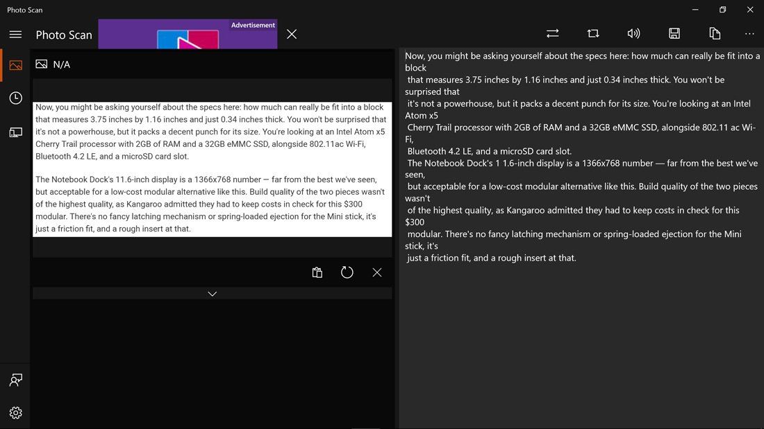 Photo Scan, A Simple Way To Extract Text From Images For Windows 10 Pc