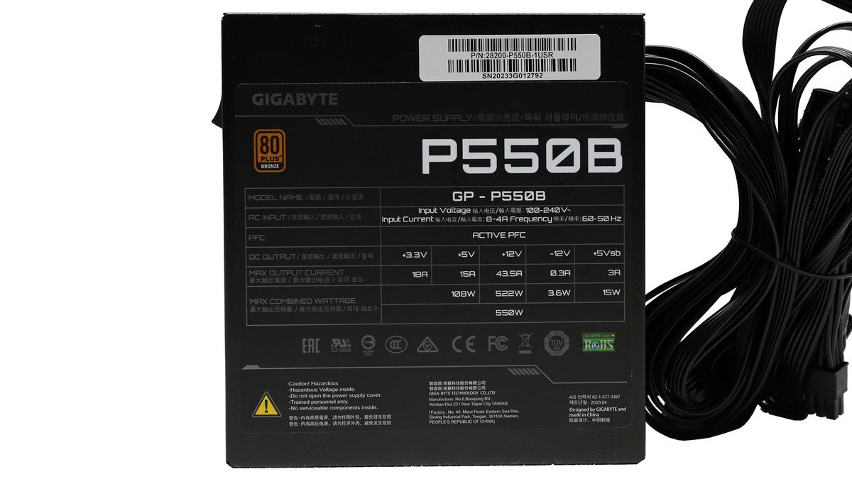Gigabyte P550B Power Supply Review | Tom's Hardware