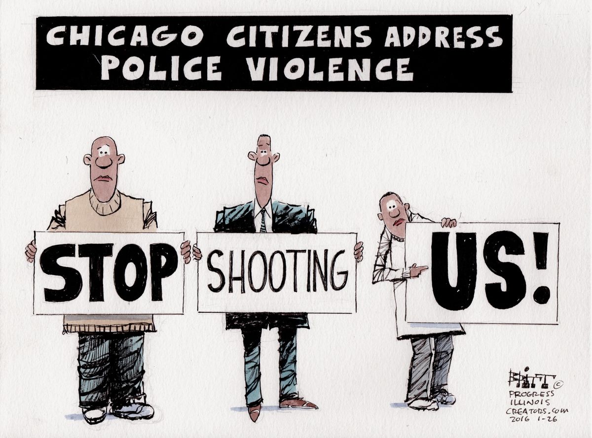 Editorial cartoon U.S. Chicago citizens police violence | The Week