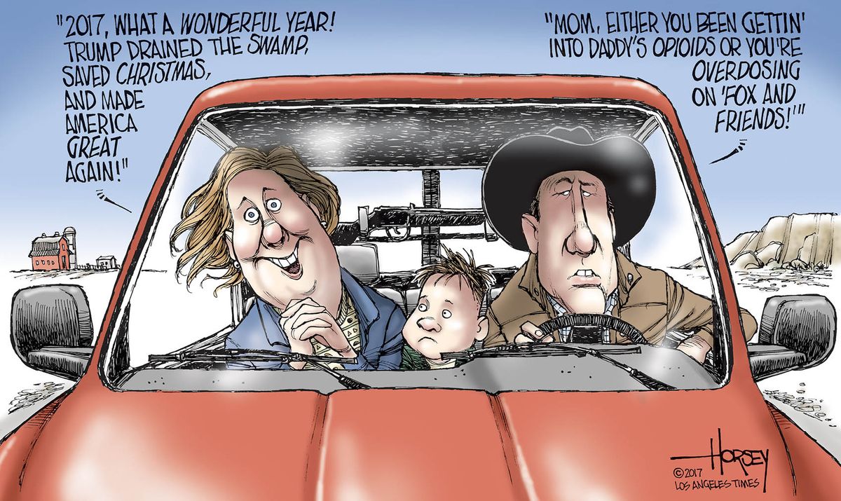 Political cartoon U.S. Trump supporters Fox News | The Week