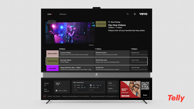 Vevo Brings Music Videos to Telly’s Dual-Screen TVs | Next TV