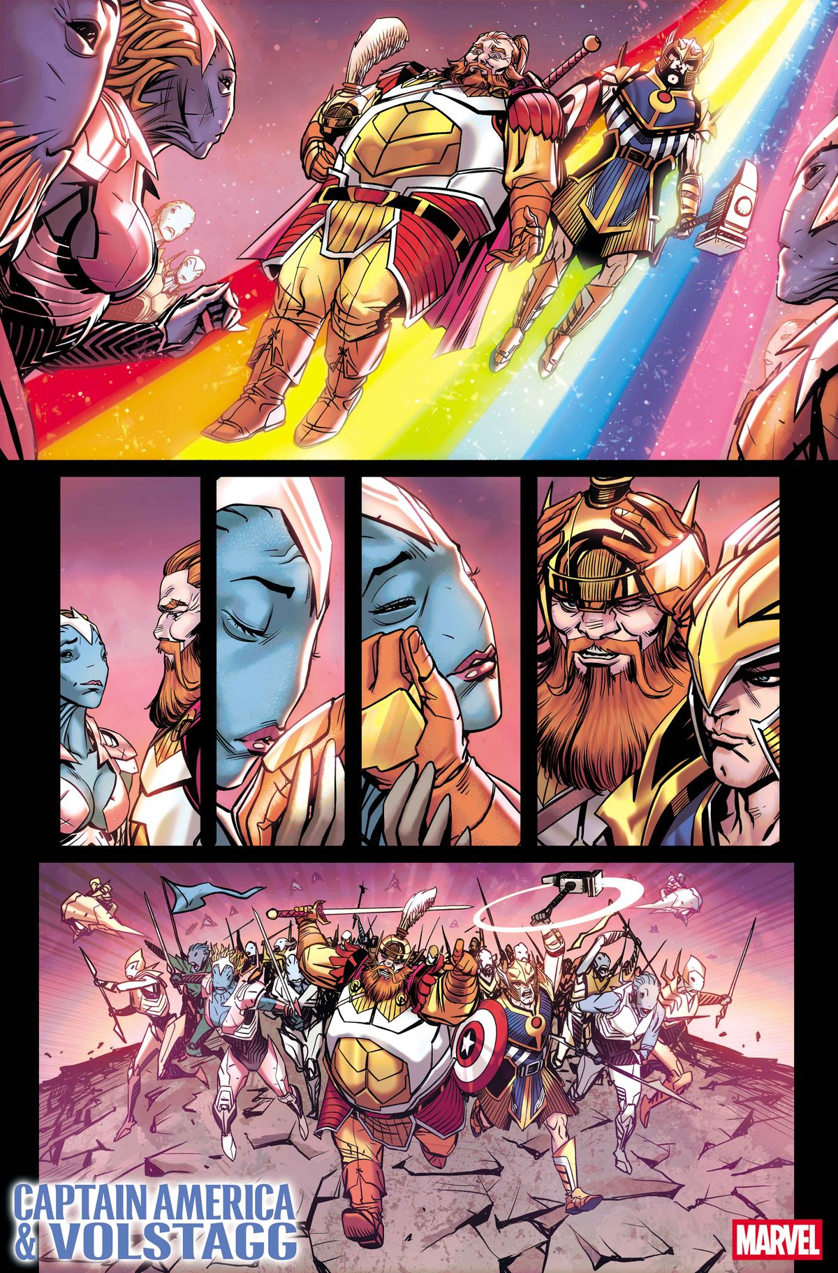 Steve Rogers gets his own Asgardian armor in this preview of his team ...