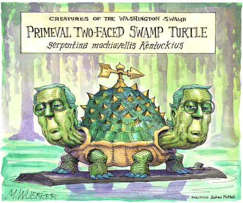 Political Cartoon U.S. mcconnell swamp | The Week
