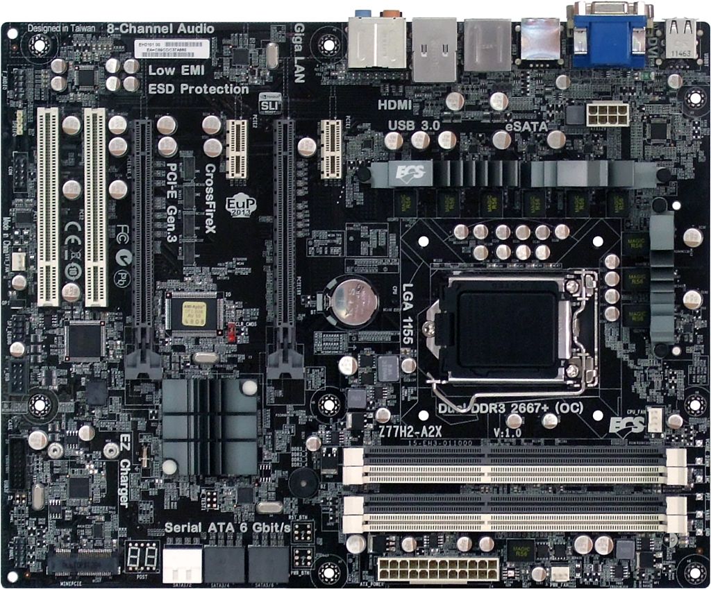 ECS Z77H2-A2X Deluxe - Seven Sub-$160 Z77 Express Motherboards ...