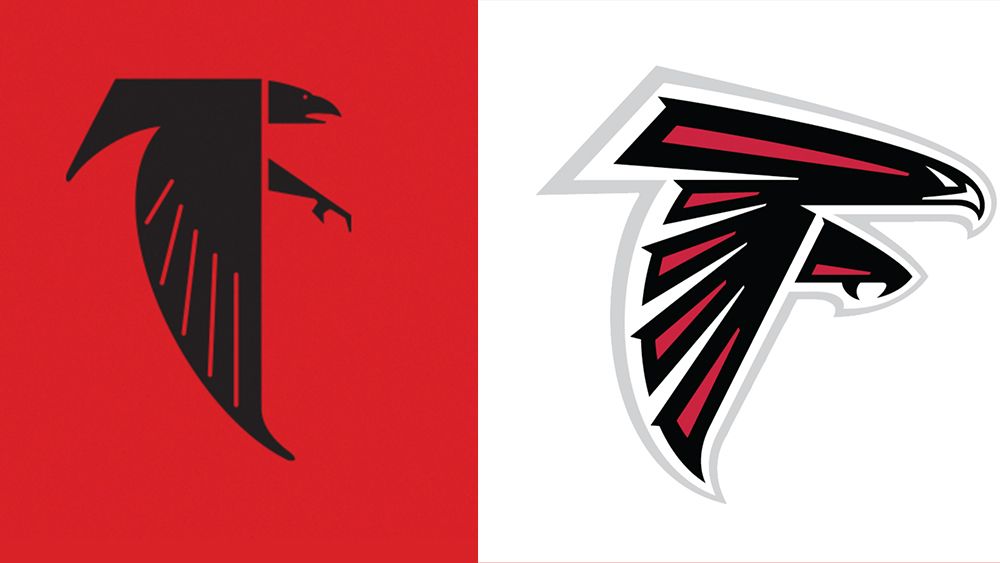 The Atlanta Falcons' retro logo design is giving seriously dark vibes ...