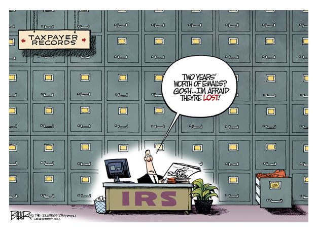 Political cartoon IRS emails | The Week
