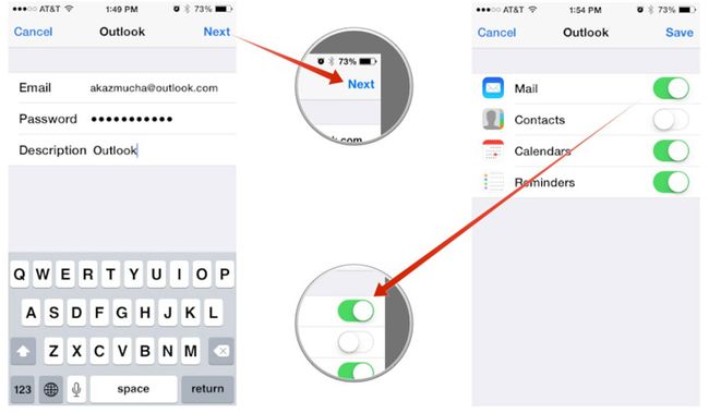 How to set up Microsoft Outlook mail, calendar, contacts on iPhone and ...
