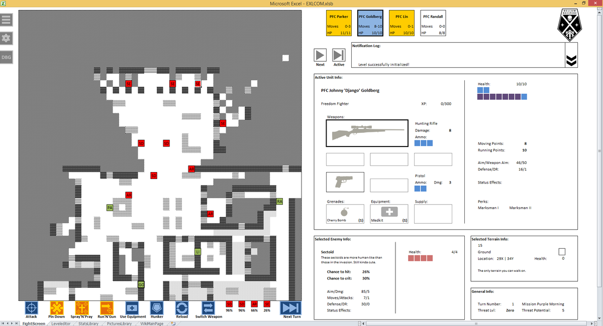 EXLCOM recreates XCOM in Microsoft Excel | PC Gamer
