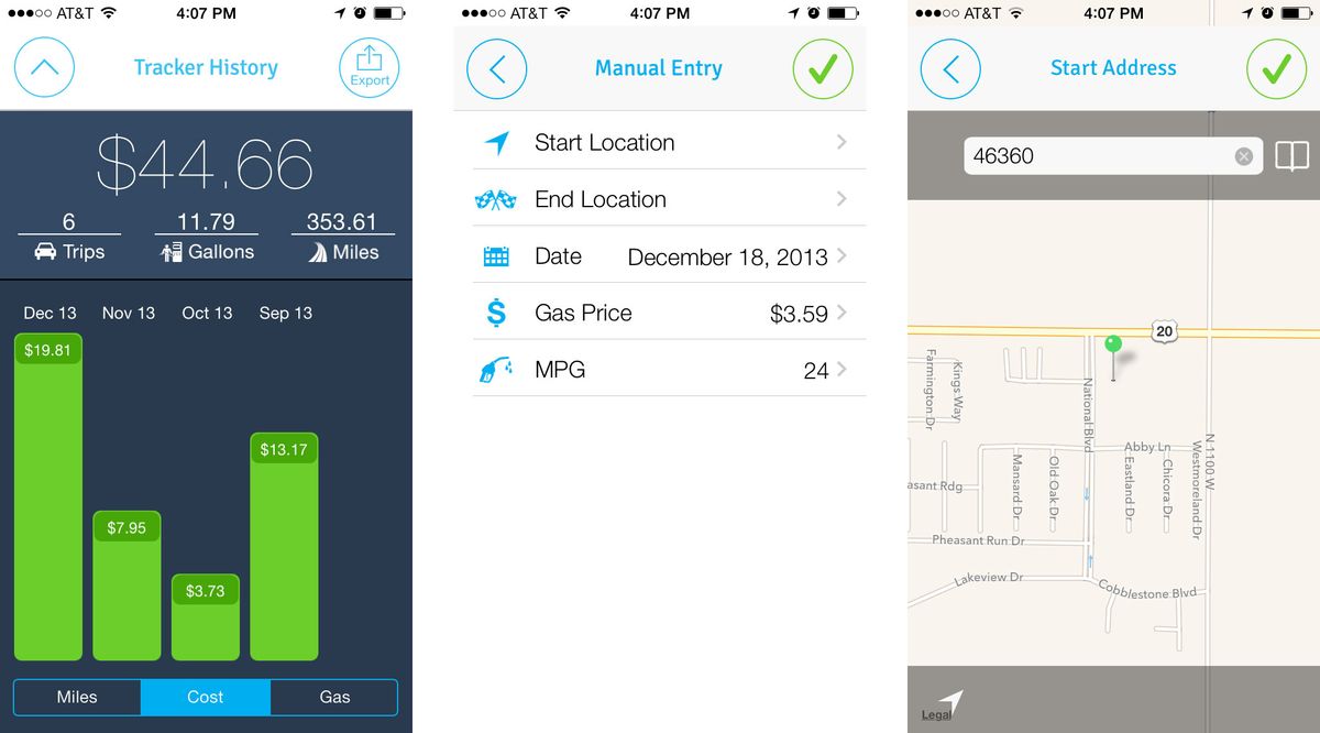 EasyBiz for iPhone review: One of the quickest ways to track your gas ...