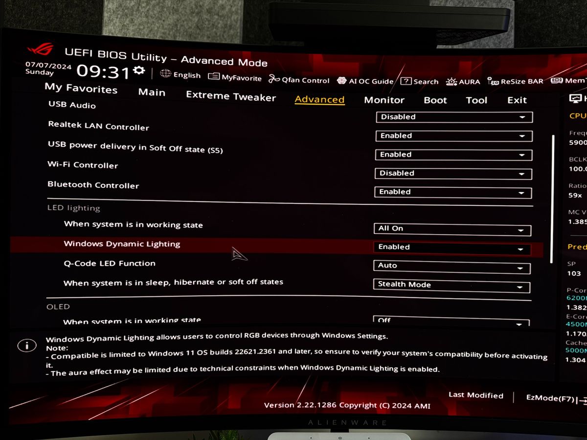 Asus tests BIOS update enabling Microsoft Dynamic Lighting control ...