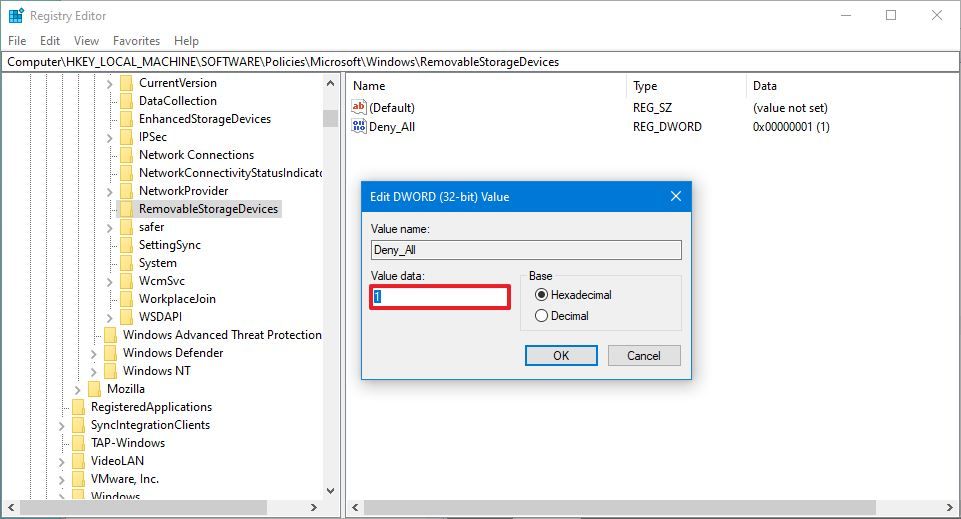 How to disable access to removable storage devices on Windows 10 ...