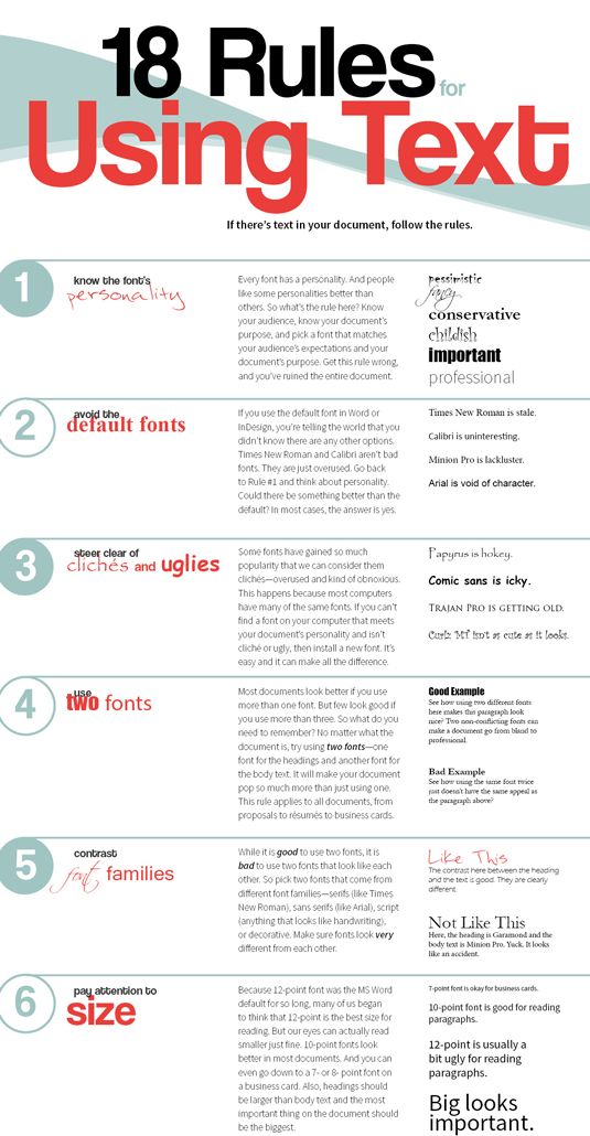 18 rules for using text | Creative Bloq