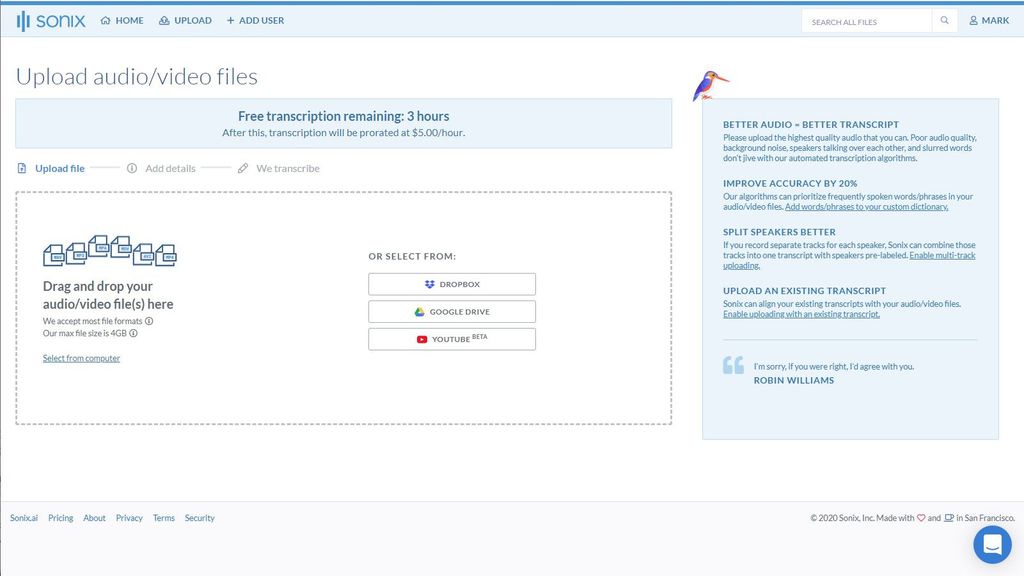 Sonix.ai transcription software review | TechRadar