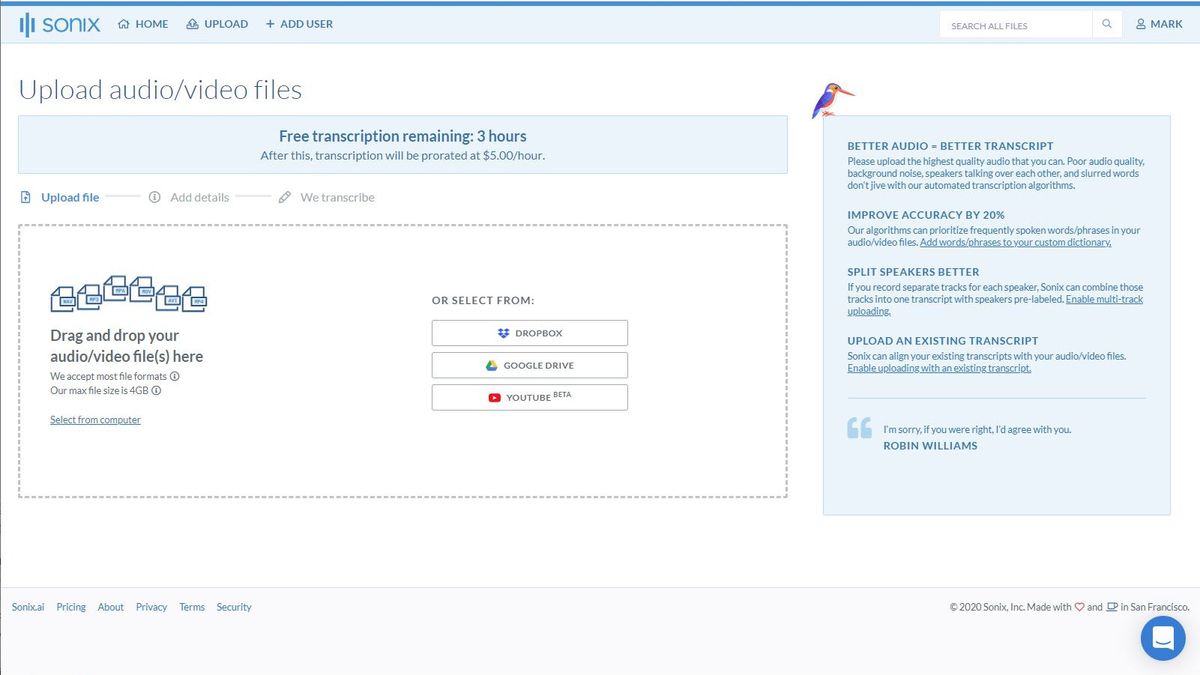 Sonix.ai transcription software review | TechRadar