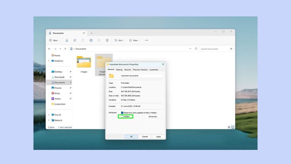 How to hide folders on Windows 11 | Tom's Guide