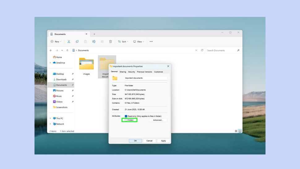 How to hide folders on Windows 11 | Tom's Guide