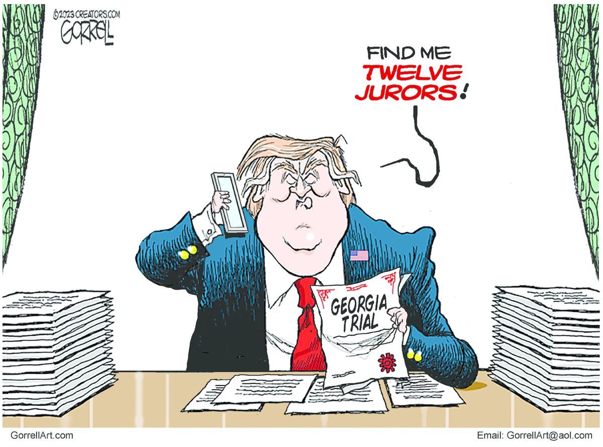 5 peachy cartoons about Trump's Georgia indictment | The Week