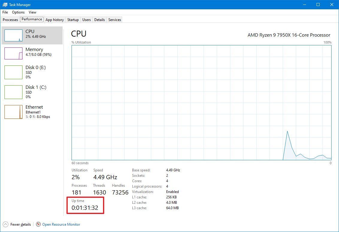 Check your PC uptime on Windows 10 | Windows Central