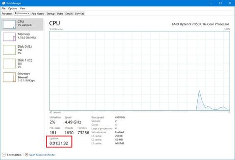 Check your PC uptime on Windows 10 | Windows Central
